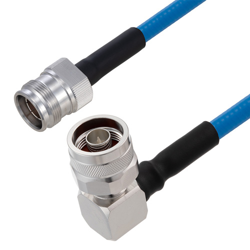 1 M Plenum Rated 4.3-10 to Type N F/M Right Angle SPP-250-LLPL Low PIM Cable Jumper