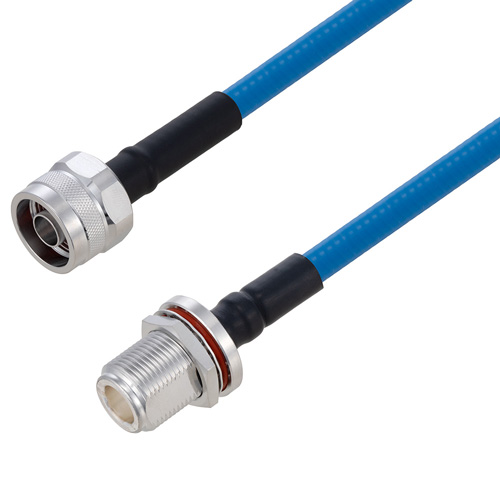 10 M Plenum Rated Type N to Type N M/F Bulkhead SPP-250-LLPL Low PIM ...