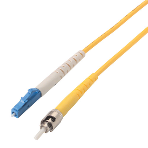 Fiber Optic Patch Cord Simplex ST to LC Single Mode Fiber, OFNR,Yellow ...