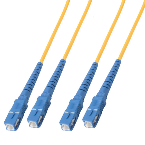 Fiber Optic Patch Cord Duplex SC to SC Single Mode Fiber, OFNR,Yellow 3 ...