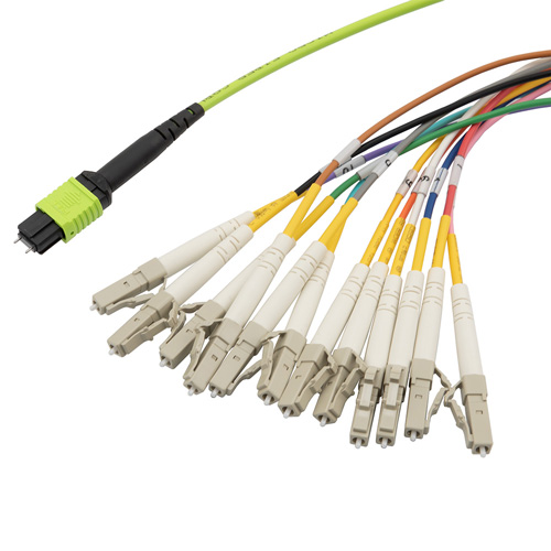 Fan-out Cable,MPO male to LC, 12 fibers,OM5 50/125um Multimode, OFNR ...