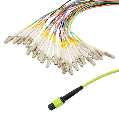 Fan-out Cable,MPO male to LC, 24 fibers,OM5 50/125um Multimode, OFNR ...