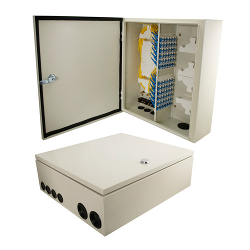 Outdoor Fiber Enclosure Wall Mount 72 SC/UPC 0.9mm Single mode Pigtails