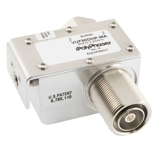 Type 7/16 DIN M/F Coaxial RF Surge Protector, 80MHz - 200MHz, DC Block ...